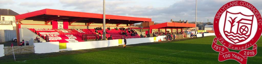 Dixon Park, home to Ballyclare Comrades, Ards - Football Ground Map