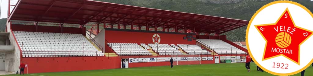 Rodeni Stadium, home to FK Velez Mostar - Football Ground Map