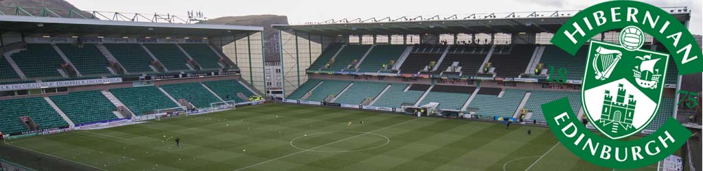 Easter Road, home to Hibernian - Football Ground Map