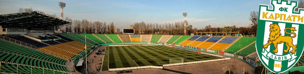Ukraina Stadium, home to Karpaty Lviv, FC Lviv - Football Ground Map