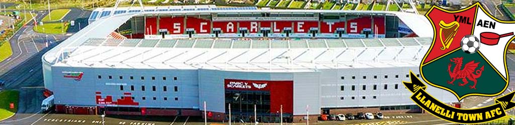 Parc y Scarlets, former home to Wales, Llanelli Town - Football Ground Map