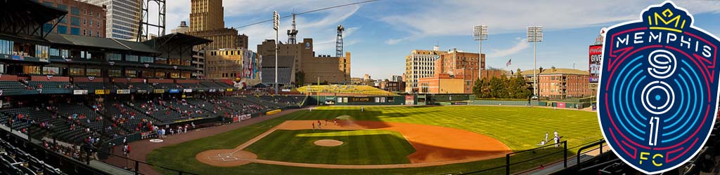 AutoZone Park, former home to Memphis FC, Memphis 901 - Football Ground Map