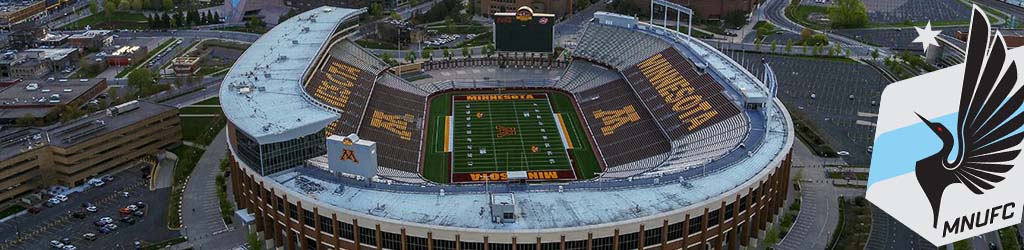 TCF Bank Stadium, former home to Minnesota United - Football Ground Map