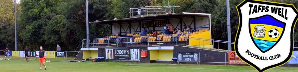 Rhiw Dda'r, home to Taff's Well - Football Ground Map