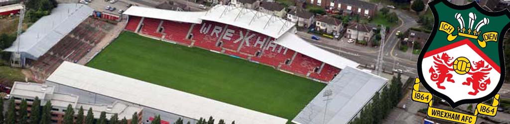 The Racecourse Ground, home to Wrexham, Wales - Football Ground Map